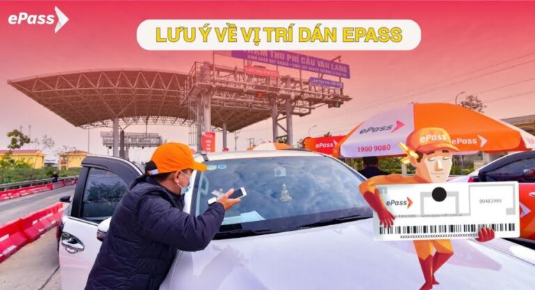 Lưu ý về vị trí dán ePass trên đèn xe, tem ePass dán đèn (miếng dán ...